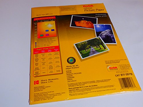 Kodak 8110579 Ultima Picture Paper, Glossy (8.5x11, 15 Sheets)