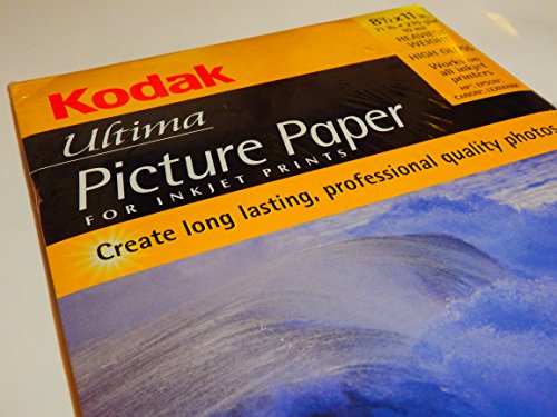 Kodak 8110579 Ultima Picture Paper, Glossy (8.5x11, 15 Sheets)