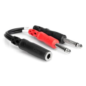 hosa ypp-136 1/4" trsf to dual 1/4" ts stereo breakout cable