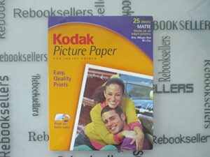 kodak 8263824 8.5inx11in 25-sheet inkjet photo paper