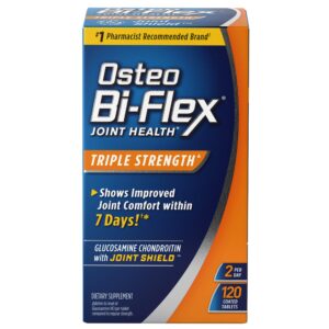 osteo bi-flex triple strength(5), glucosamine chondroitin with vitamin c joint health supplement, coated tablets, 120 count