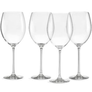 lenox tuscany classics 4-piece bordeaux glass set, 3.35 lb, clear