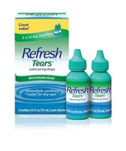 refresh tears lubricant eye drops, 2 count (pack of 1)