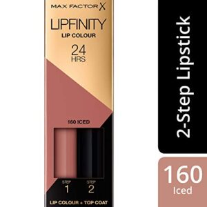 Max Factor X Lipfinity Lip Color, 160 Iced, Step 1: 2.3 ml & Step 2: 1.9 g