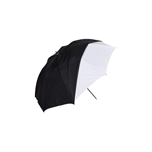 Westcott 2016 45-Inch Optical White Satin with Removable Black Cover Umbrella