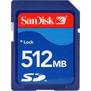 sandisk 512mb sd secure digital memory card