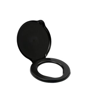 reliance products 9881-03 luggable loo snap-on toilet seat with lid for 5-gallon bucket, black, 13.0 inch x 1.5 inch x 14.0 inch