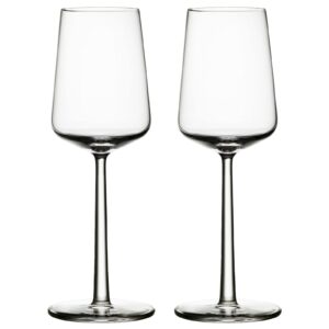 iittala essence 11-ounce white wine glass, set of 2