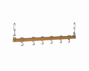 concept housewares hanging pot rack, 36 inch, natural