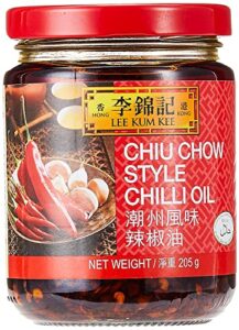 lee kum kee chiu chow chili oil net wt. 205g (7.2oz)