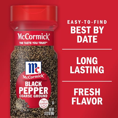 McCormick Coarse Ground Black Pepper, 3.12 oz