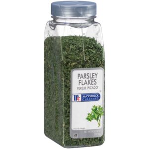 mccormick culinary parsley flakes, 2 oz - one 2 ounce container of dried parsley flakes for vegetable-like taste, ideal for flavoring chicken salads, fish and more