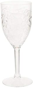 prodyne embossed grape acrylic wine glass, 10 ounce