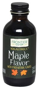 frontier co-op non-alcoholic maple flavor, 2 ounce, rich maple taste for baked beans, sweet potatoes, alcohol free maple