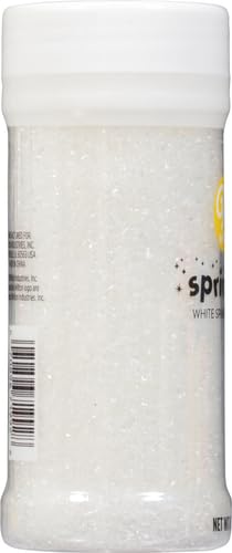 Wilton White Sparkling Sugar, Glamour White Sprinkles for Cakes & Cookies, 8 oz.