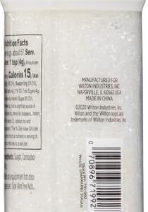 Wilton White Sparkling Sugar, Glamour White Sprinkles for Cakes & Cookies, 8 oz.