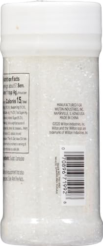 Wilton White Sparkling Sugar, Glamour White Sprinkles for Cakes & Cookies, 8 oz.