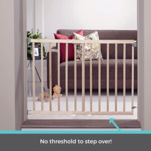 Toddleroo by North States Stairway Swing Wooden Gate, Baby Gate for Stairs. Fits 28"- 42" Wide. Hardware Mount. Child Gates for Doorways. Made in USA (30" Tall, Sustainable Hardwood)