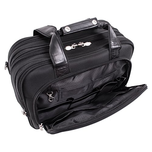 McKlein Wheeled Detachable Briefcase, Black, 18"x8.75"x14.5"