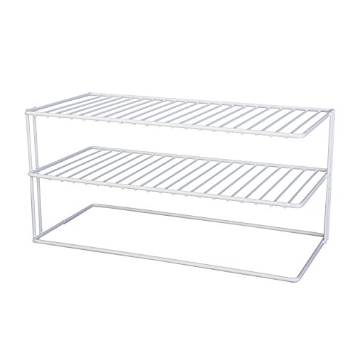 Panacea Grayline 40126, Large Two Shelf Organizer, White