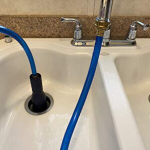 Drain King VIP1 Drain Unclogging Kit With Kitchen Sink Crossbar Adapter, 1 to 2 Inch