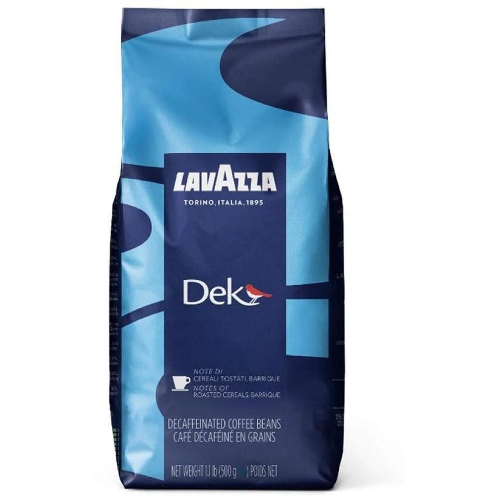 Lavazza Decaf Dark Espresso Roast Whole Bean Coffee, 1.1-lb Bag - Authentic Italian Blend, Creamy with Smooth Flavor