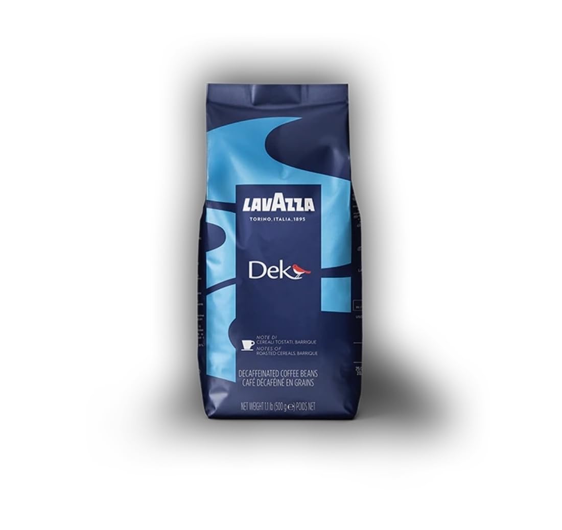 Lavazza Decaf Dark Espresso Roast Whole Bean Coffee, 1.1-lb Bag - Authentic Italian Blend, Creamy with Smooth Flavor