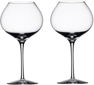 orrefors difference mature wine glasses, set of 2