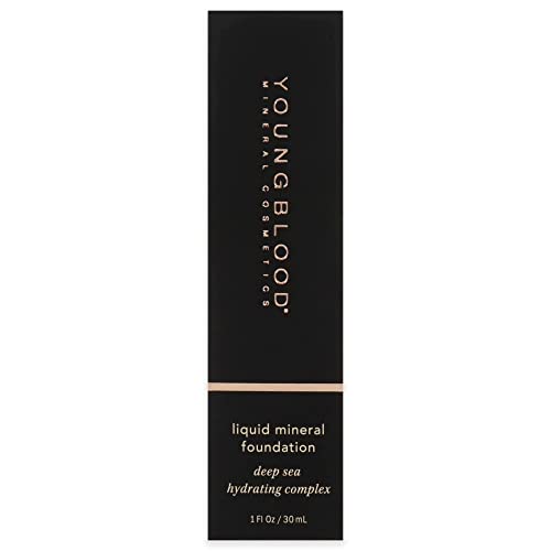 Youngblood Liquid Mineral Foundation, Sun Kissed | Lightweight, Dewy Full Coverage Makeup for Dry Skin | Poreless, Flawless Tinted Glow | Vegan, Cruelty Free, Gluten-Free