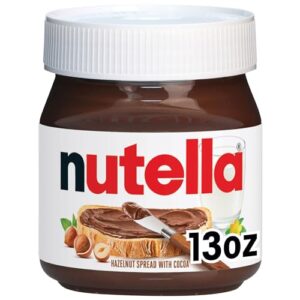 nutella hazelnut spread with cocoa for breakfast, 13 oz jar