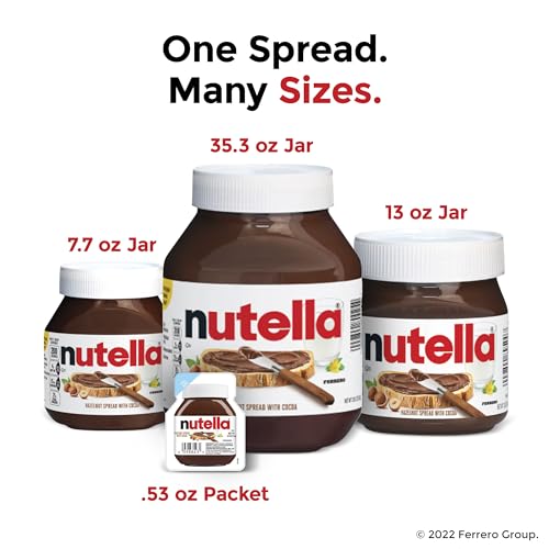 Nutella Hazelnut Spread With Cocoa For Breakfast, 13 Oz Jar