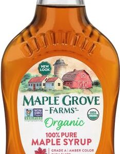 Maple Grove Farms Organic Pure Maple Syrup, Grade A Amber, 8.5 Ounce