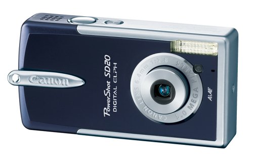 Canon Powershot SD20 5MP Ultra Compact Digital Camera (Midnight Blue)