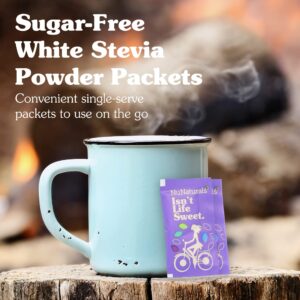 NuNaturals White Stevia Powder, All Purpose Natural Sweetener, Sugar-Free, 100 Packets