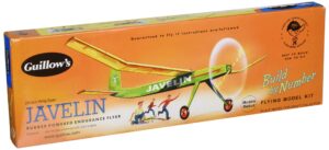 guillow's javelin rubber powered endurance flyer model kit