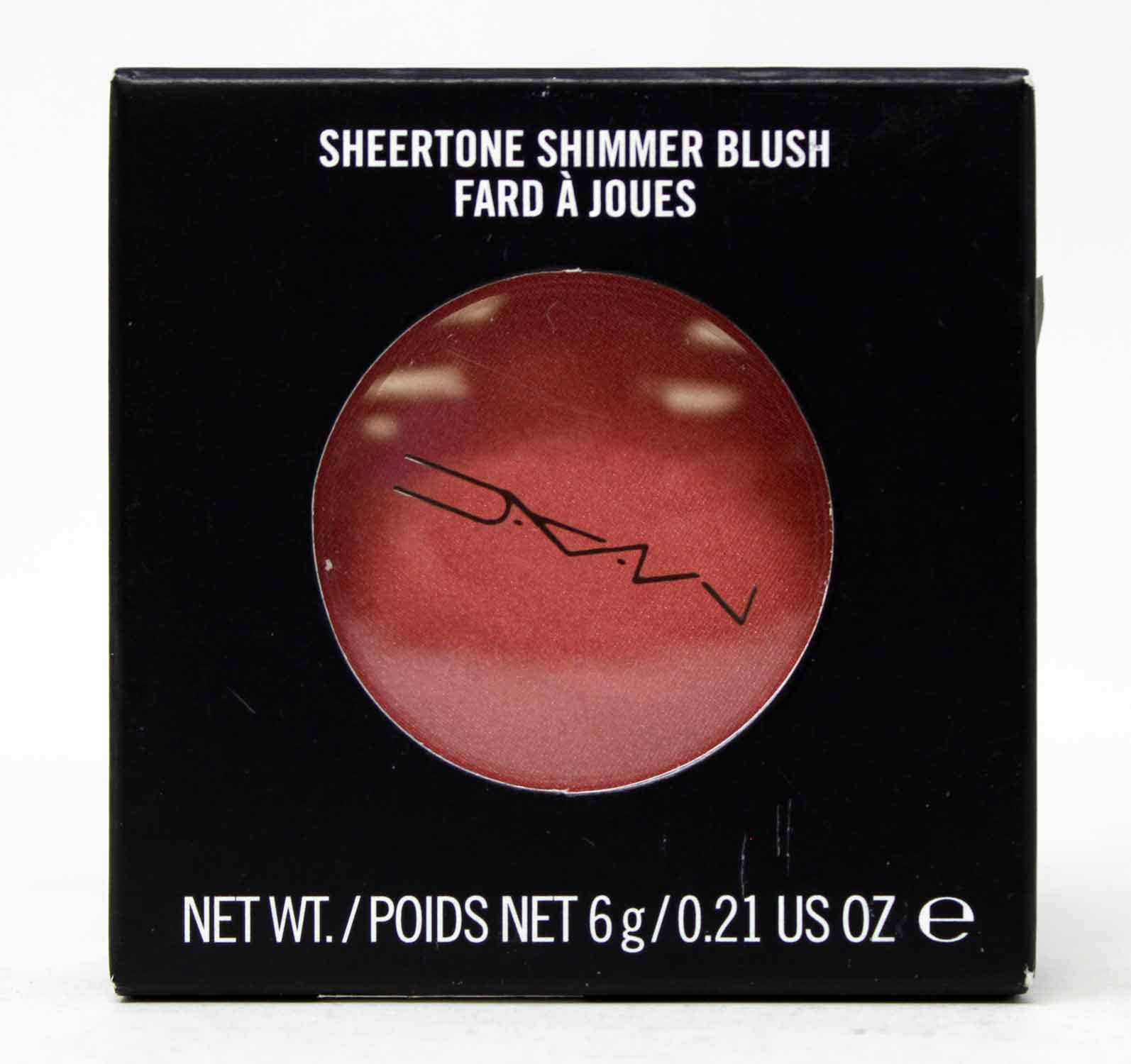 MAC Sheertone Shimmer Powder Blush Peachykeen for Women, 0.21 Ounce