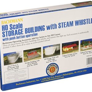 Bachmann Trains - Operating - STORAGE BUILDING with STEAM WHISTLE SOUND - HO Scale,46209