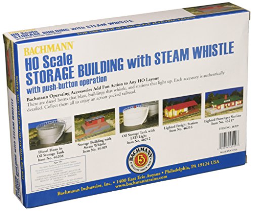 Bachmann Trains - Operating - STORAGE BUILDING with STEAM WHISTLE SOUND - HO Scale,46209