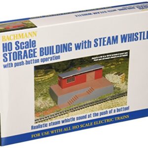 Bachmann Trains - Operating - STORAGE BUILDING with STEAM WHISTLE SOUND - HO Scale,46209