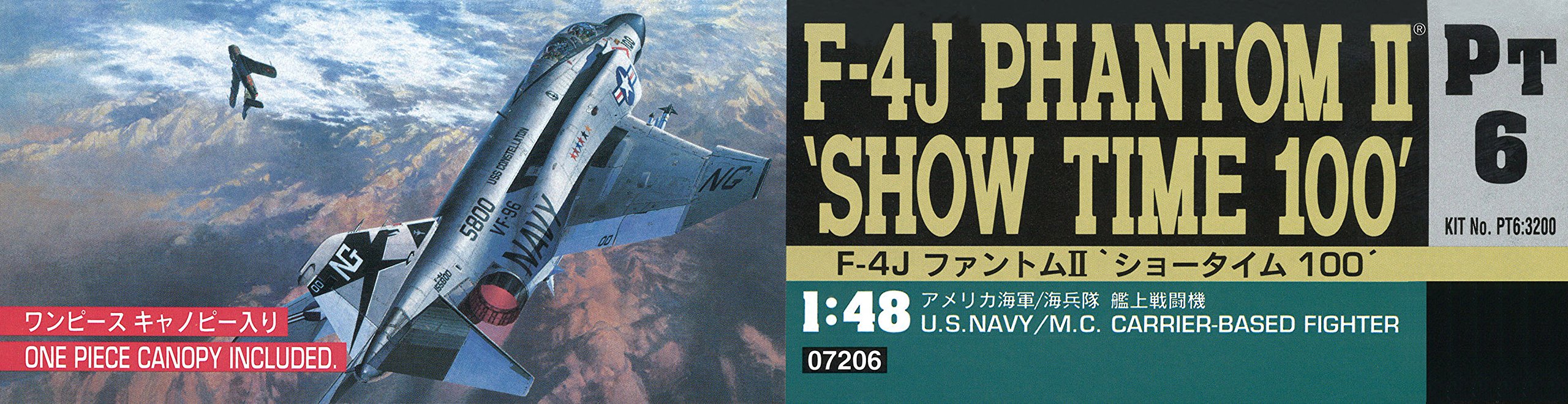 HAS07206 1:48 Hasegawa F-4J Phantom II 'Showtime 100' [MODEL BUIKDING KIT]