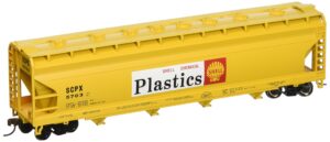 bachmann trains - 56' acf center flow hopper - shell - ho scale