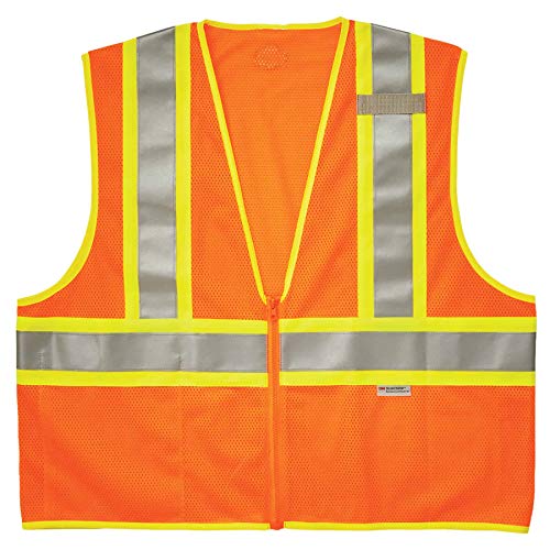 Ergodyne Unisex S/M Class 2 Two Tone Mesh Vest, Orange, Small-Medium US