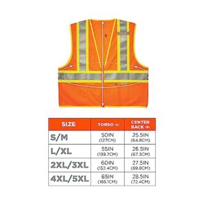 Ergodyne Unisex S/M Class 2 Two Tone Mesh Vest, Orange, Small-Medium US