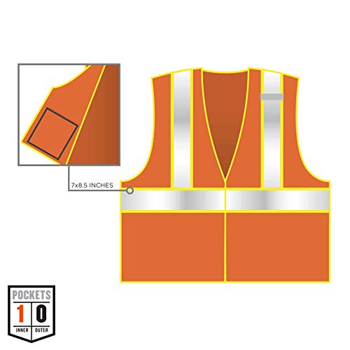 Ergodyne Unisex S/M Class 2 Two Tone Mesh Vest, Orange, Small-Medium US