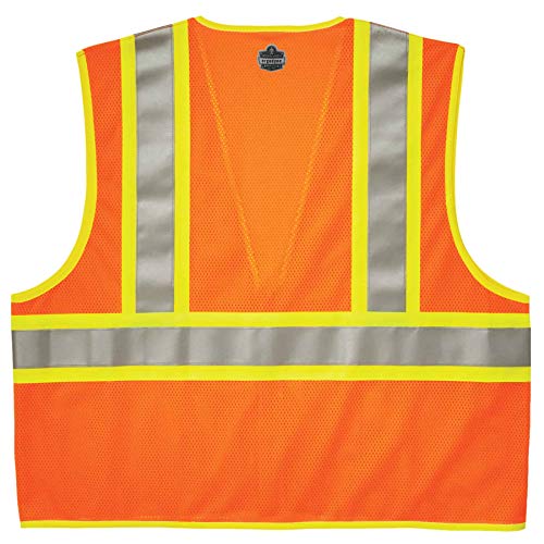 Ergodyne Unisex S/M Class 2 Two Tone Mesh Vest, Orange, Small-Medium US