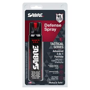 SABRE Magnum 120 3-In-1 Defense Spray, 35 Bursts, 12-Foot (4-Meter) Range, Triple Protection Formula Contains Pepper Spray, CS Military Gas and UV Marking Dye, Extra Large 92.4 Gram Canister