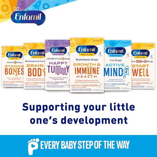 Enfamil Poly-Vi-Sol Liquid Multivitamin Supplement for Infants and Toddlers, 50 mL dropper bottle