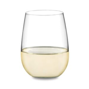 libbey vina stemless white wine glasses, set of 4