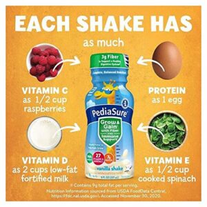 PediaSure Grow & Gain with 3g Fiber for Digestive Health, Provides Immune Support, Kids Protein Shake, DHA Omega-3, Non-GMO, Chocolate, 8 Fl Oz (Pack of 24)