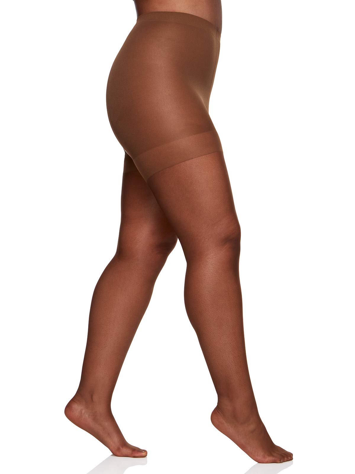 Berkshire Women's Plus-Size Queen Ultra Sheer Control Top Pantyhose 4411, French Coffee, Queen Petite